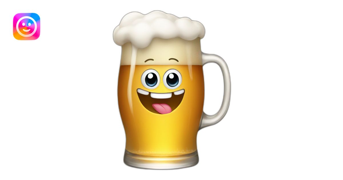 Happy beer emoji | AI Emoji Generator