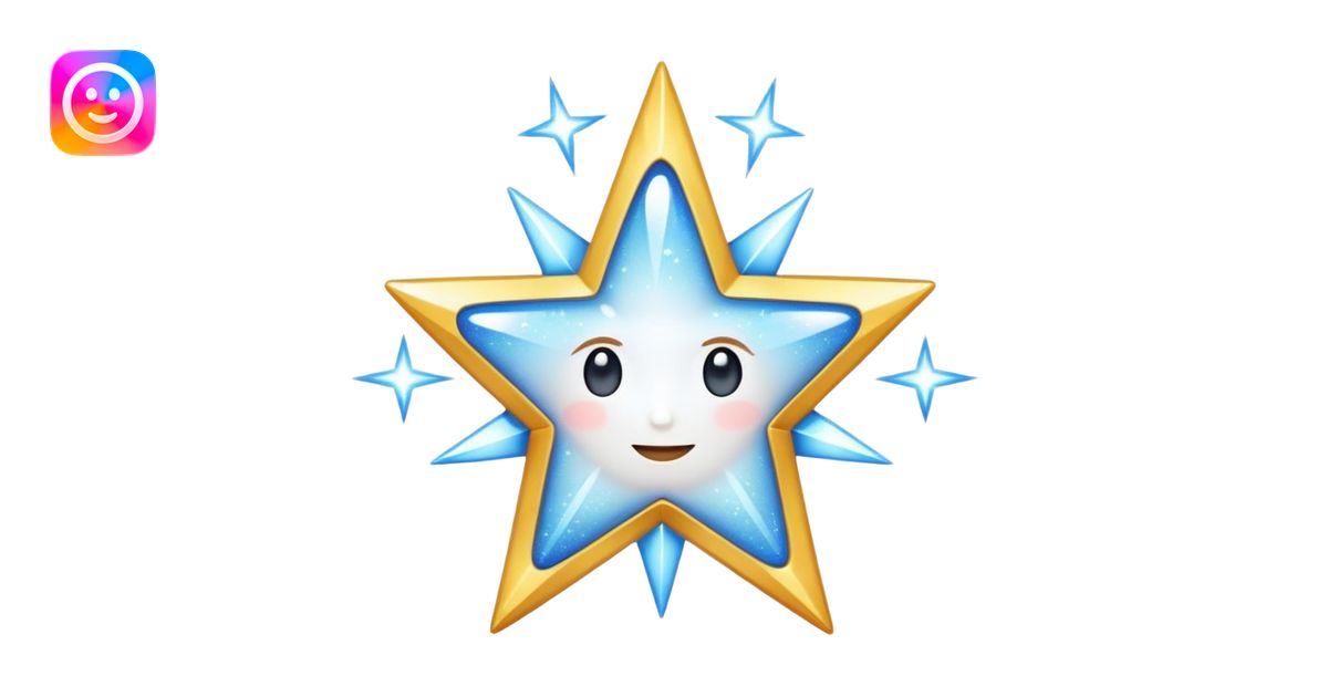 white glory star glitter emoji | AI Emoji Generator