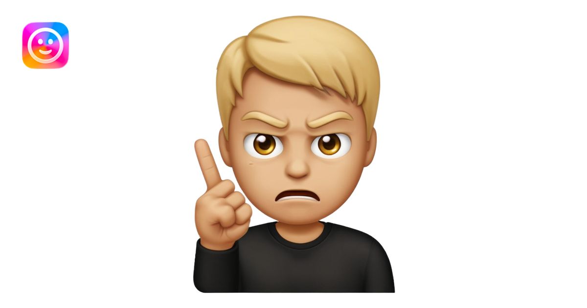 Angry emoji with middle finger emoji | AI Emoji Generator
