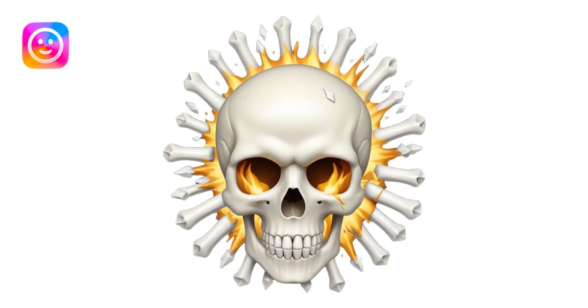 Skull exploding his head emoji | AI Emoji Generator