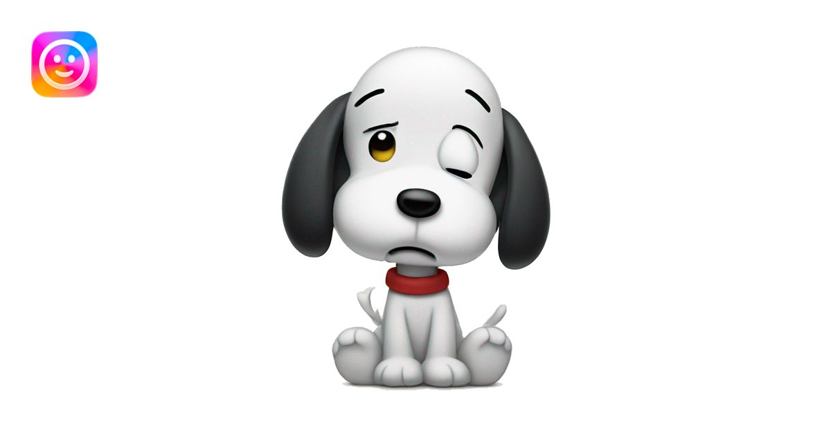 Sad snoopy emoji | AI Emoji Generator