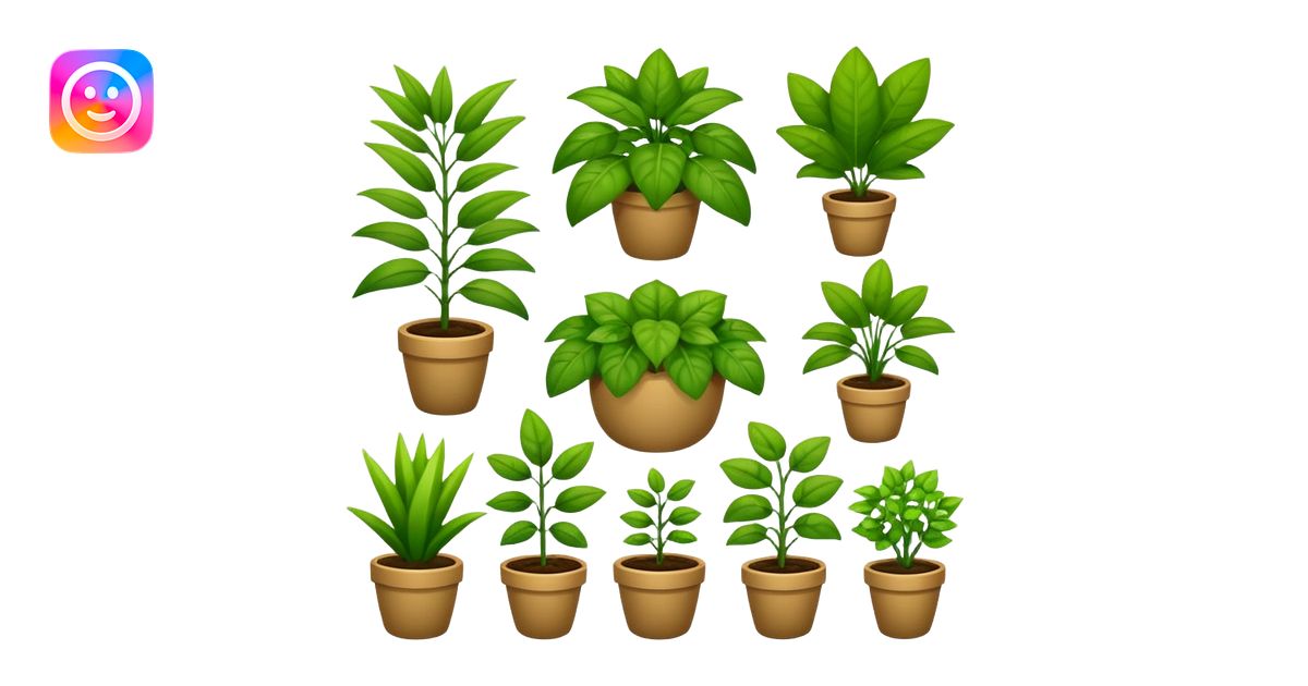 plants culture. Transparent background emoji | AI Emoji Generator