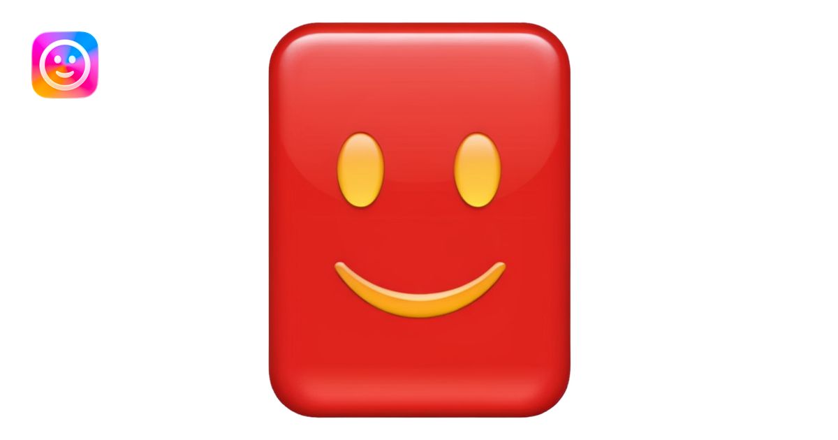 Rectangle red emoji | AI Emoji Generator