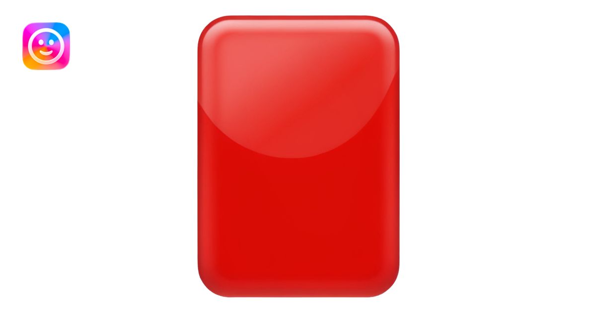 Red rectangle emoji | AI Emoji Generator