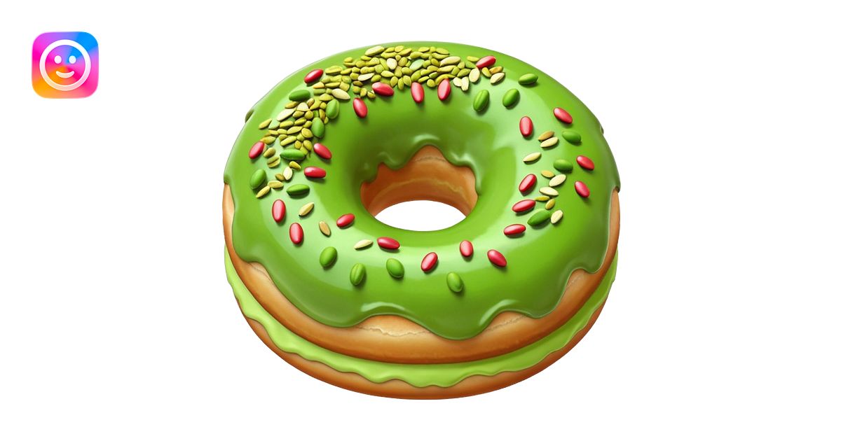 donuts green pistachios topping emoji | AI Emoji Generator