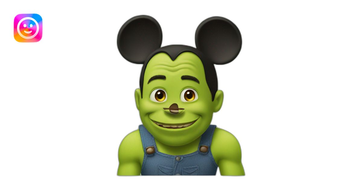 Mickey Mouse Shrek emoji | AI Emoji Generator