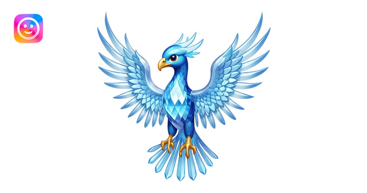 ice phoenix emoji | AI Emoji Generator