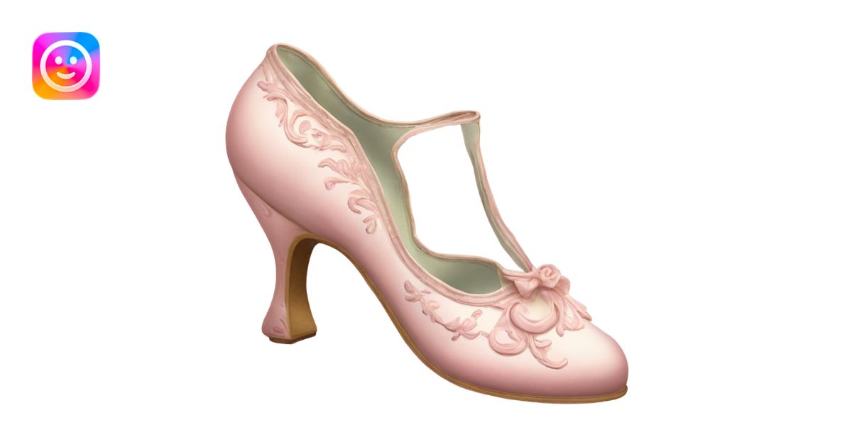 vintage rococo light pink heel shoes emoji | AI Emoji Generator