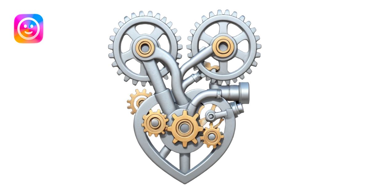 iron mechanical heart emoji | AI Emoji Generator