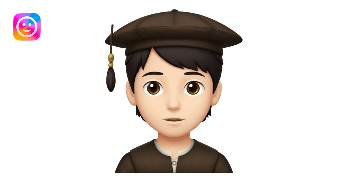 young boy dark hair with yalmulke on with sidelocks emoji | AI Emoji ...