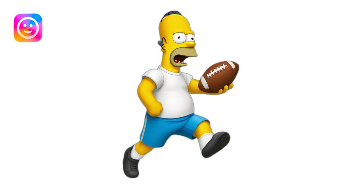homer simpson playing football emoji | AI Emoji Generator