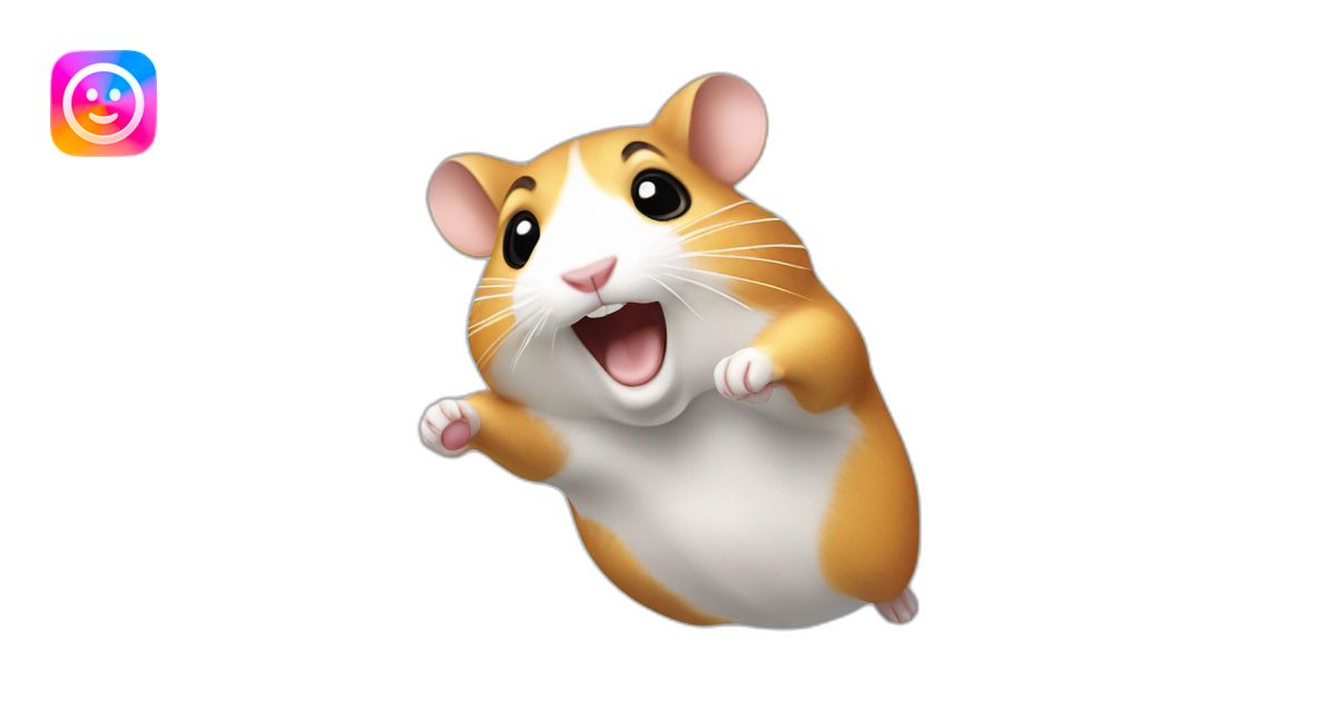 jumping up in the air hamster emoji | AI Emoji Generator