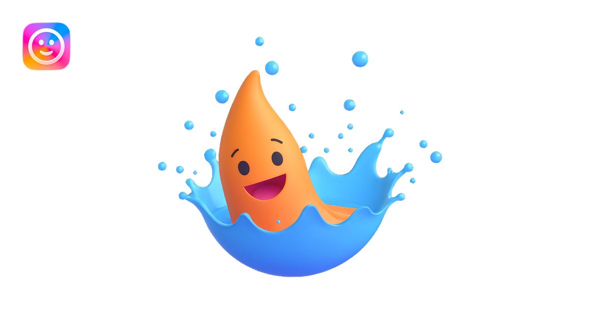 a water splash emoji | AI Emoji Generator