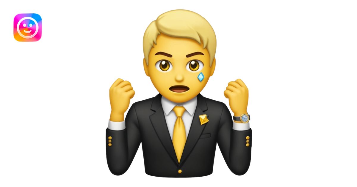iPhone style emoji with yellow skin doing the bust down meme (diamond ...