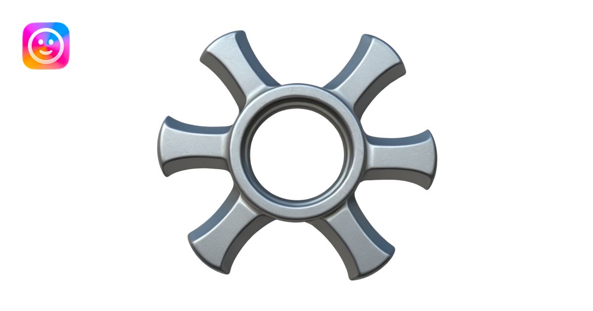 metal wing nut with two grips. emoji | AI Emoji Generator