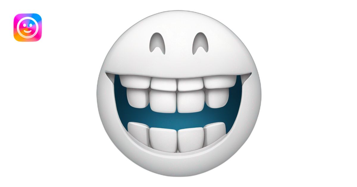 smile-emoji-with hyper realistic teeth emoji | AI Emoji Generator