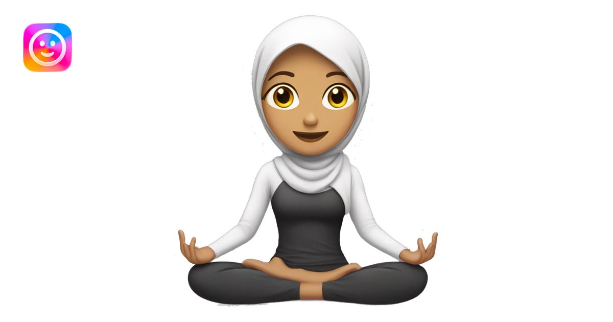 Hijabi-girl-doing-pilates-exercise emoji | AI Emoji Generator