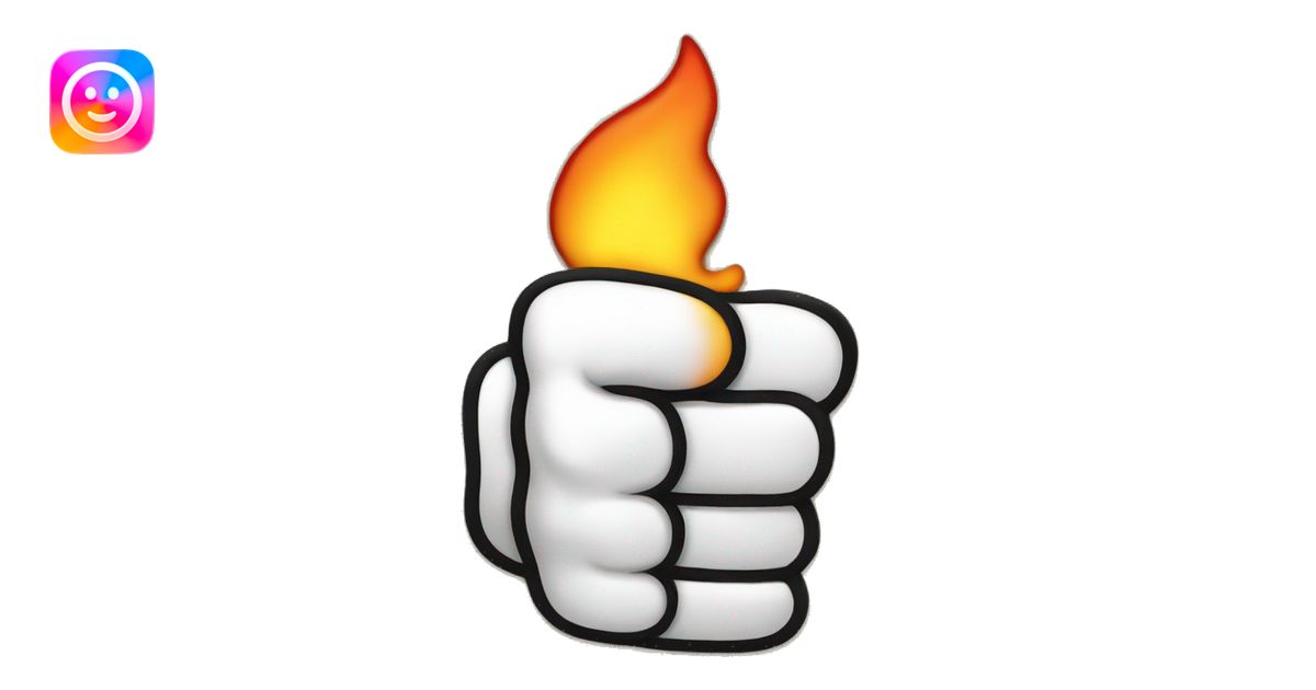 thumb up on fire emoji | AI Emoji Generator
