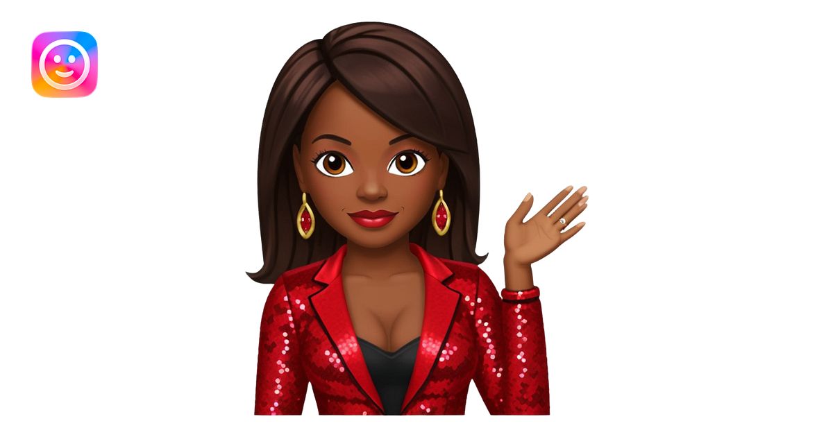 Kandi Burruss from Xscape with long dark brown hair, red sequin outfit ...