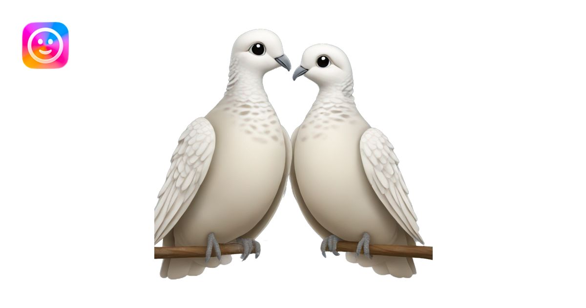 Two turtle doves emoji | AI Emoji Generator