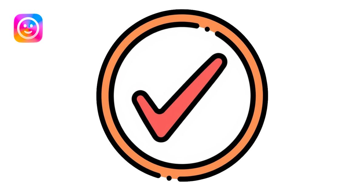 checkbox with check mark inside a circle icon | AI Emoji Generator