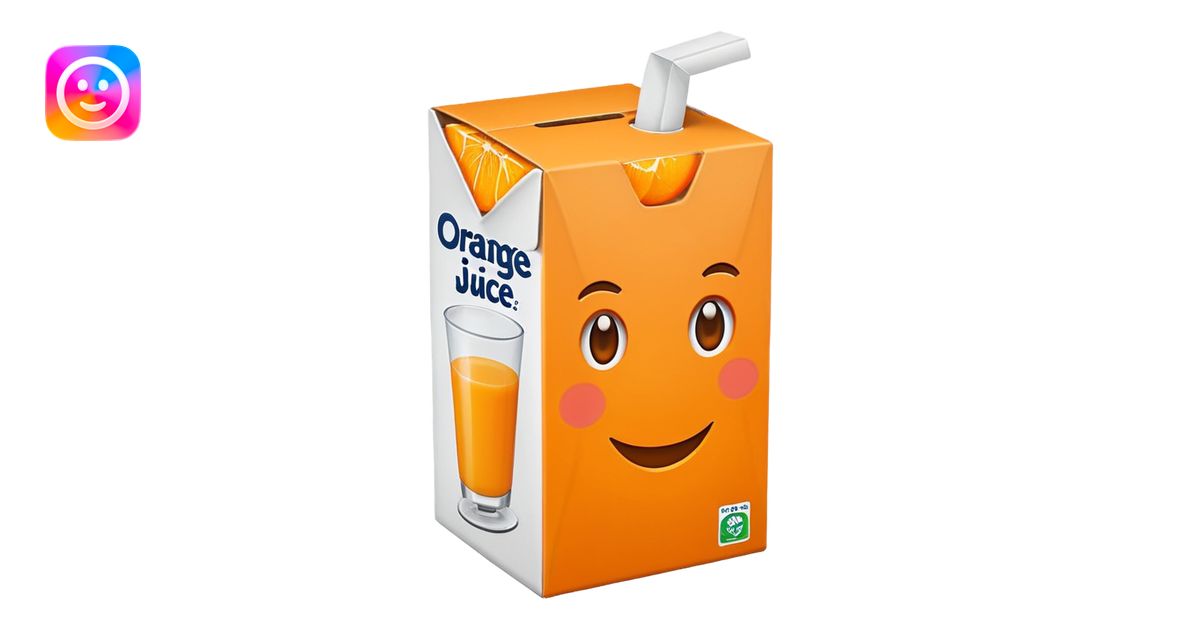 orange juice box emoji | AI Emoji Generator
