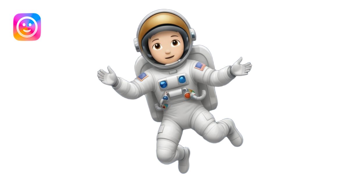 Astronaut floating in space emoji | AI Emoji Generator