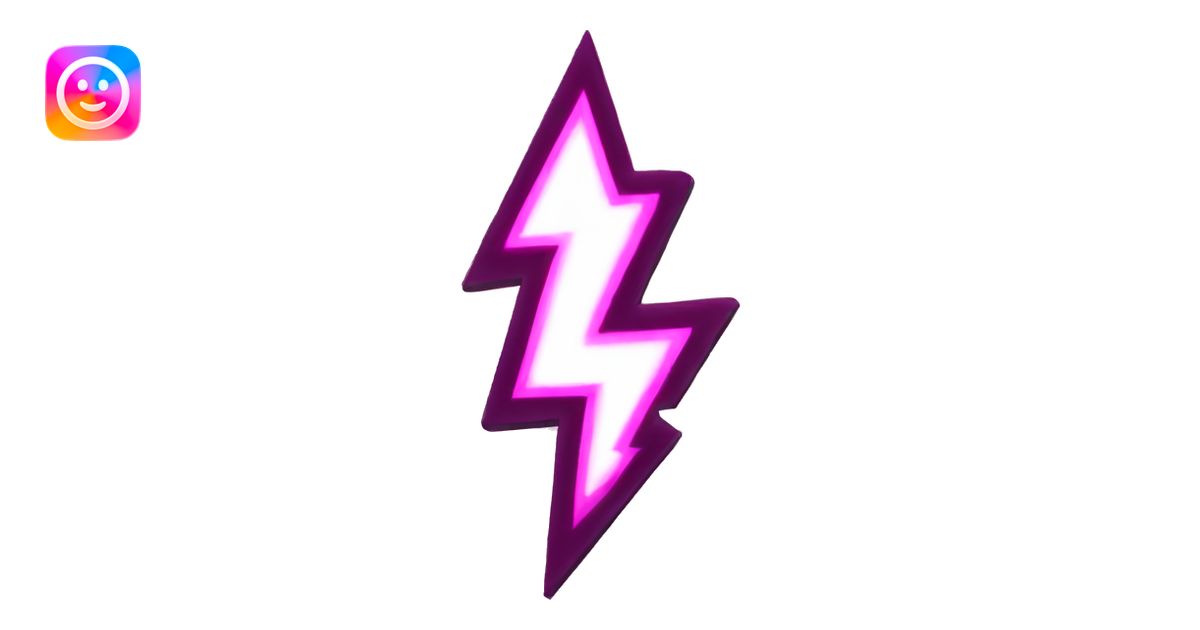 pink lightning bolt emoji | AI Emoji Generator