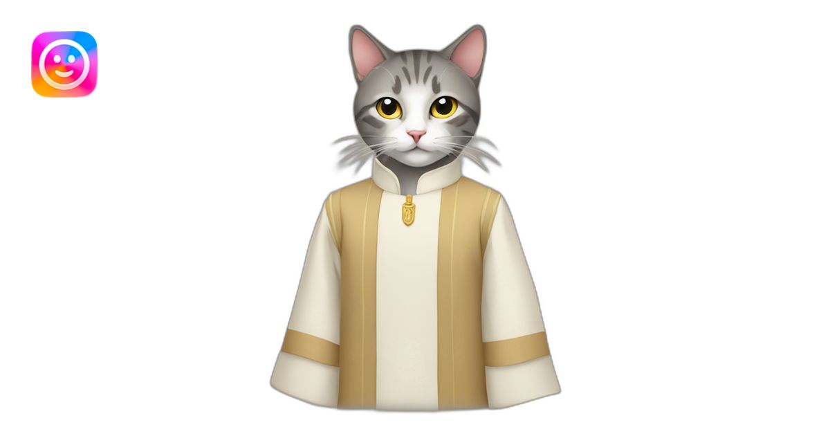 Cat in thobe emoji | AI Emoji Generator