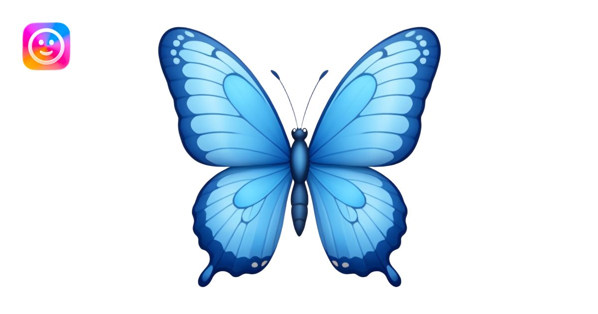 Blue butterfly emoji | AI Emoji Generator
