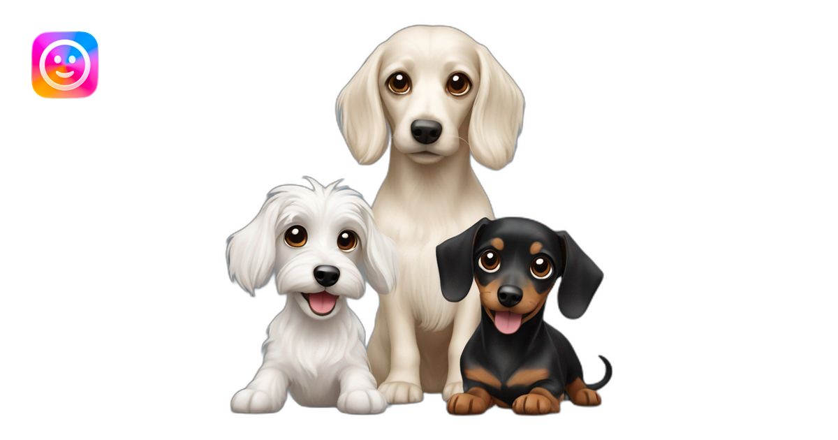 maltese and dachshund dogs emoji | AI Emoji Generator