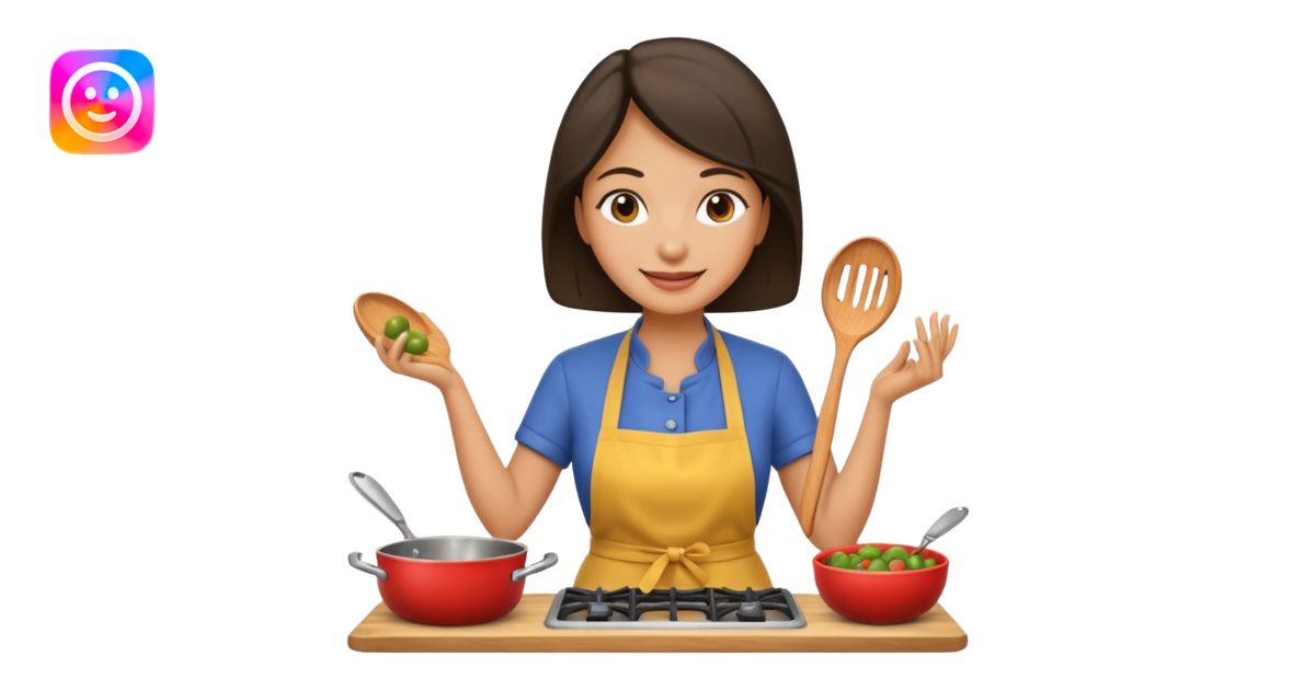 Cooking mom emoji | AI Emoji Generator