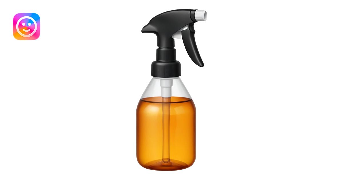 Spray bottle amber black top emoji | AI Emoji Generator