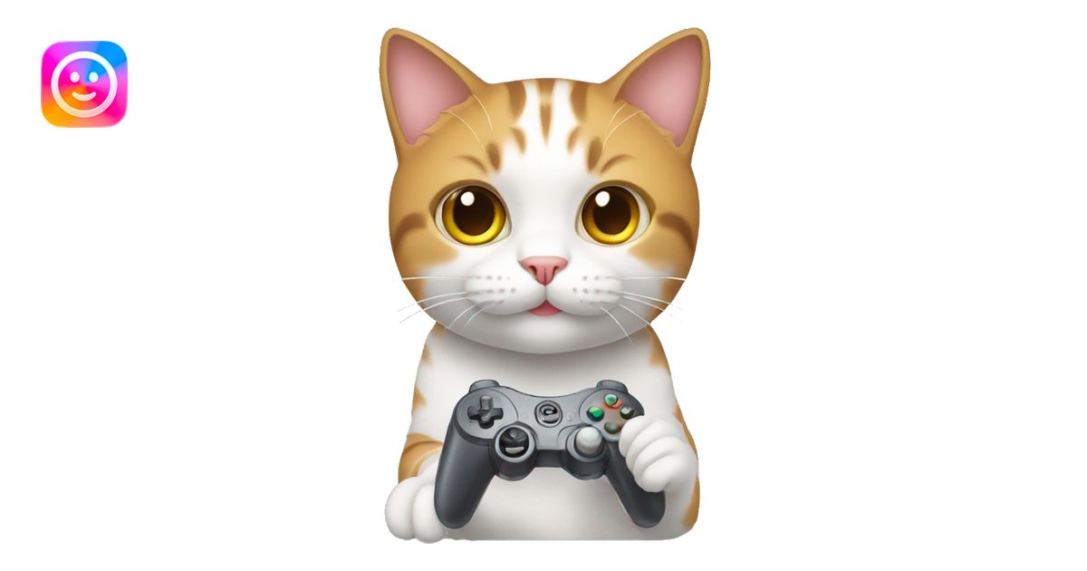 cat using controller emoji | AI Emoji Generator