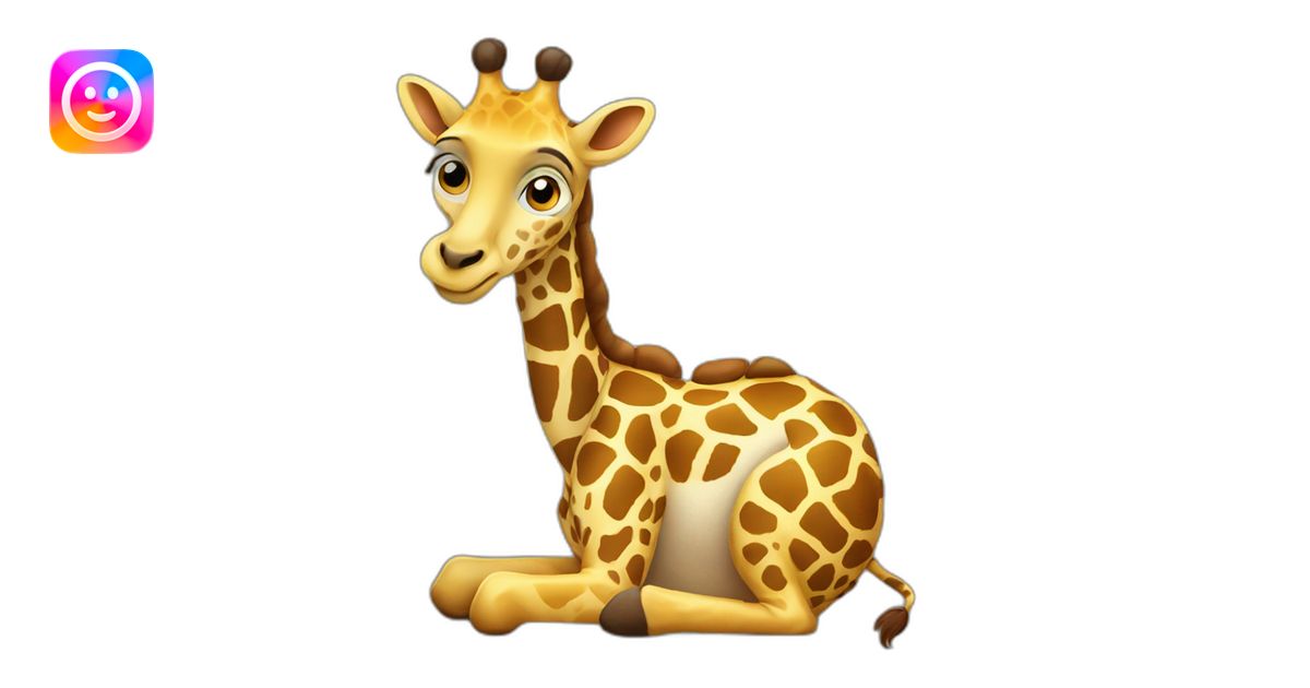 Lazy jiraffe emoji | AI Emoji Generator