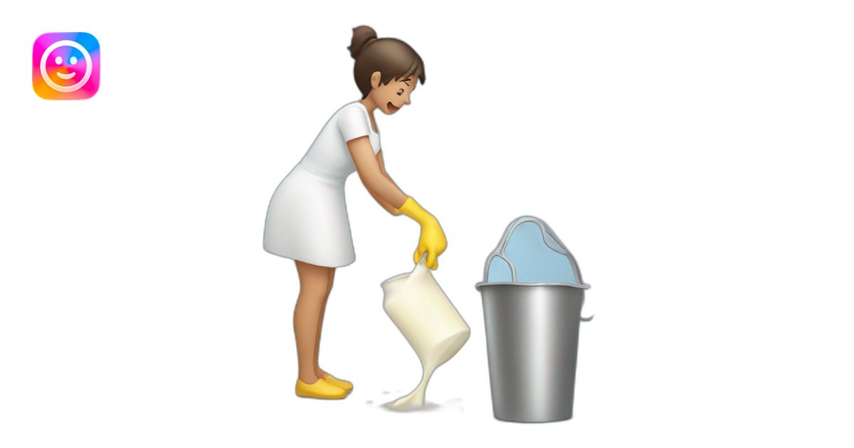 person cleaning up spilt milk emoji | AI Emoji Generator