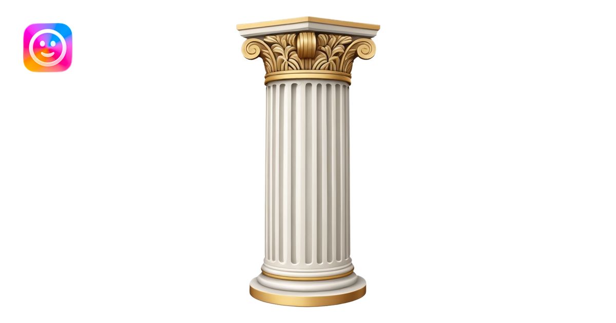 generate beautiful greek marble pillar intricate emoji | AI Emoji Generator