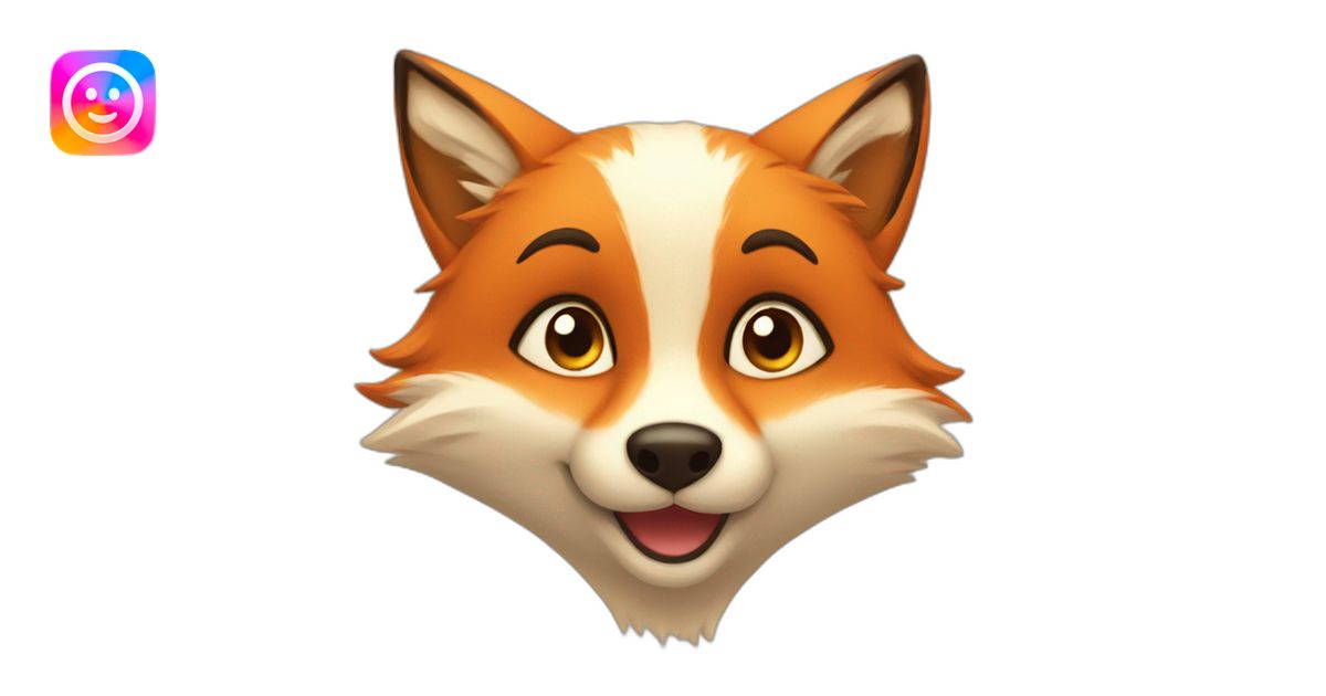 cuty fox face emoji | AI Emoji Generator