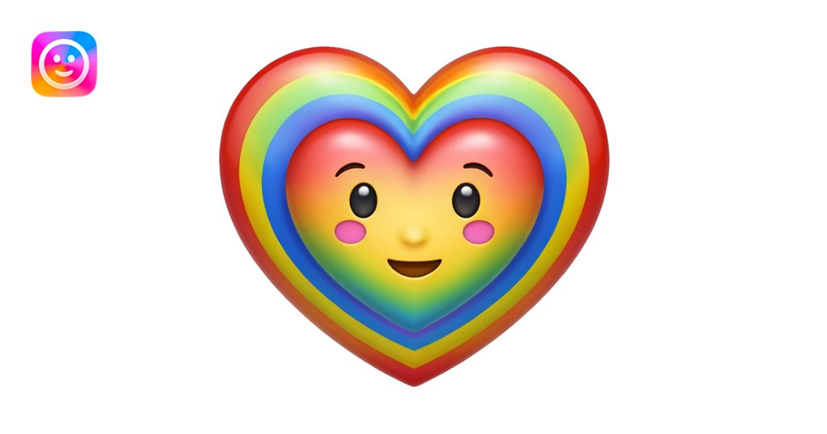 Make a heart into emoji rainbow heart emoji | AI Emoji Generator