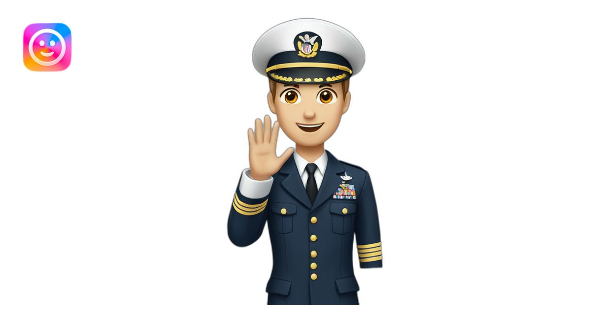 Navy Officer salutating emoji | AI Emoji Generator