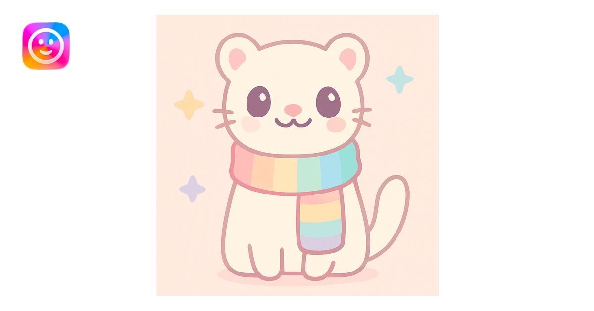 a stoat wearing a rainbow scarf, smiling, vibrant colors, LGBTQ+ pride ...