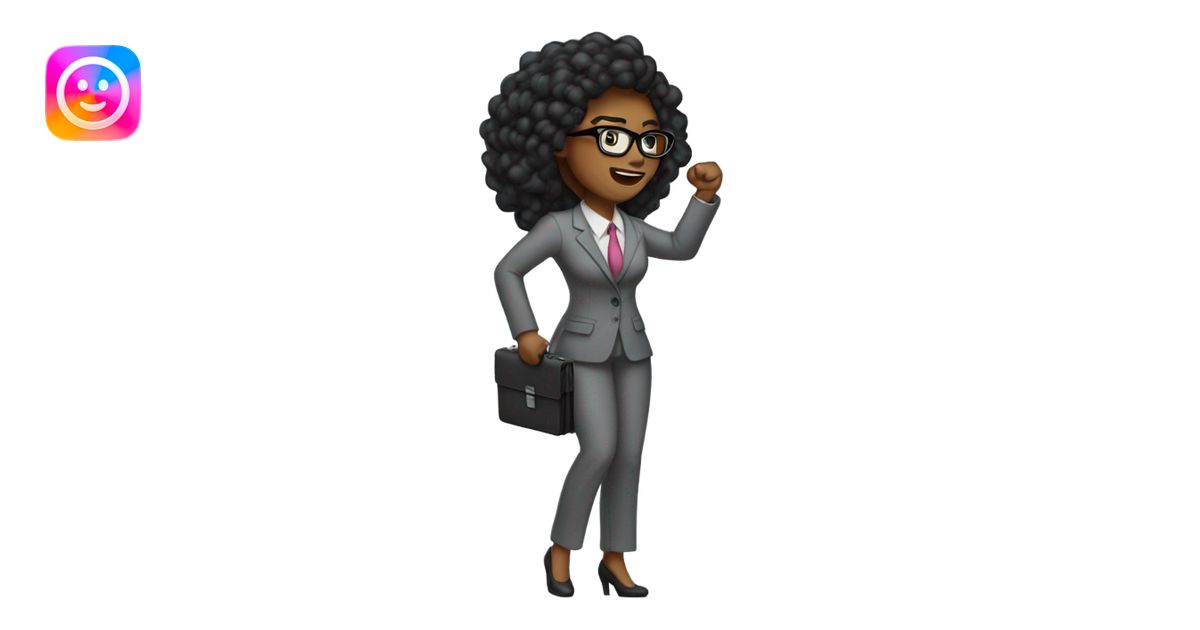 Sexy black female with glasses, a Grey flannel suit, and a briefcase ...