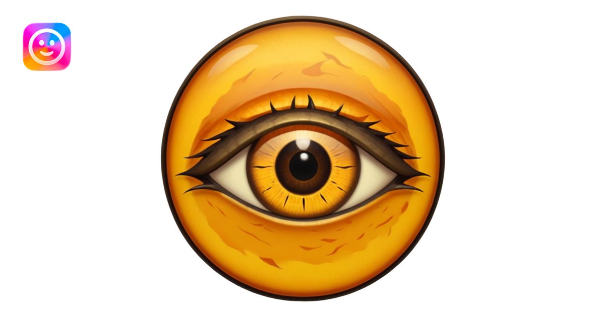 Realistic Cat-Reptile slit pupil eye in a circle emoji | AI Emoji Generator