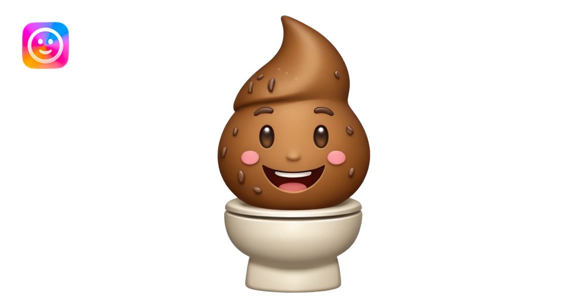 Emoji qui fait caca dans les toilettes emoji | AI Emoji Generator