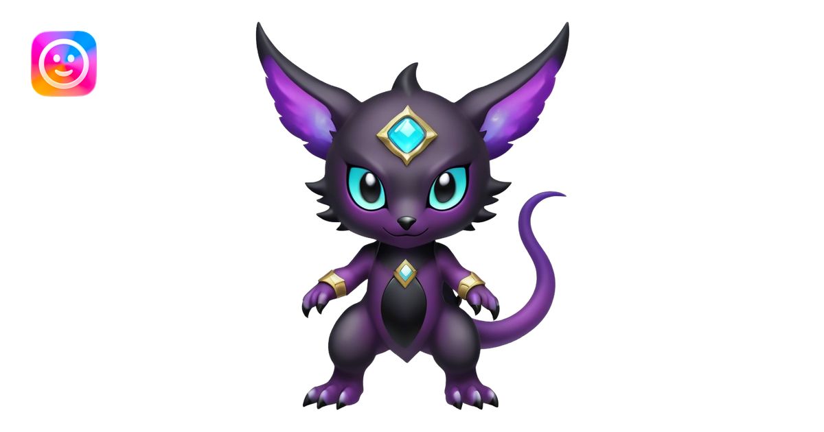 Cute cool colorful dark nebula fantasy-Fakemon-Digimon-animal-hybrid ...