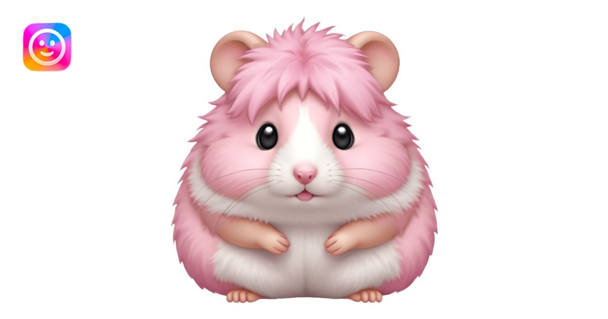 Pink hamster emoji | AI Emoji Generator