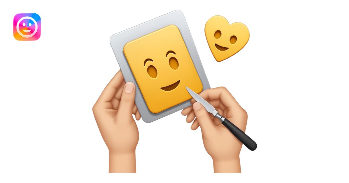 hands cutting out intracate shapes from card emoji | AI Emoji Generator