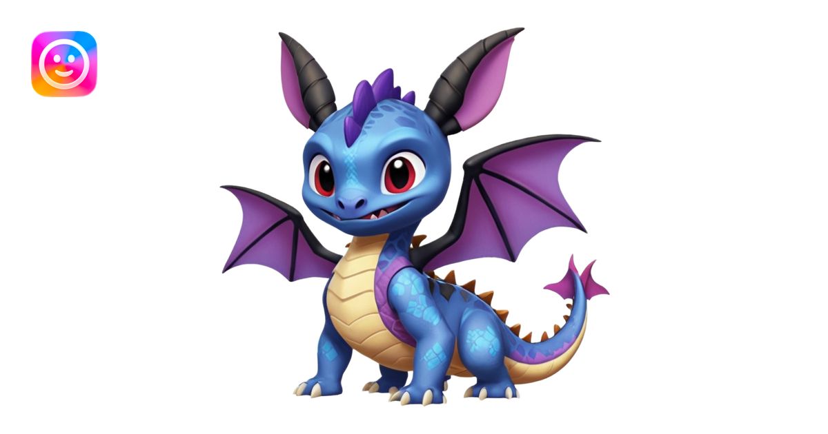 Spyro-Toothless-Stitch-Pokémon-Fakémon-creature-hybrid emoji | AI Emoji ...