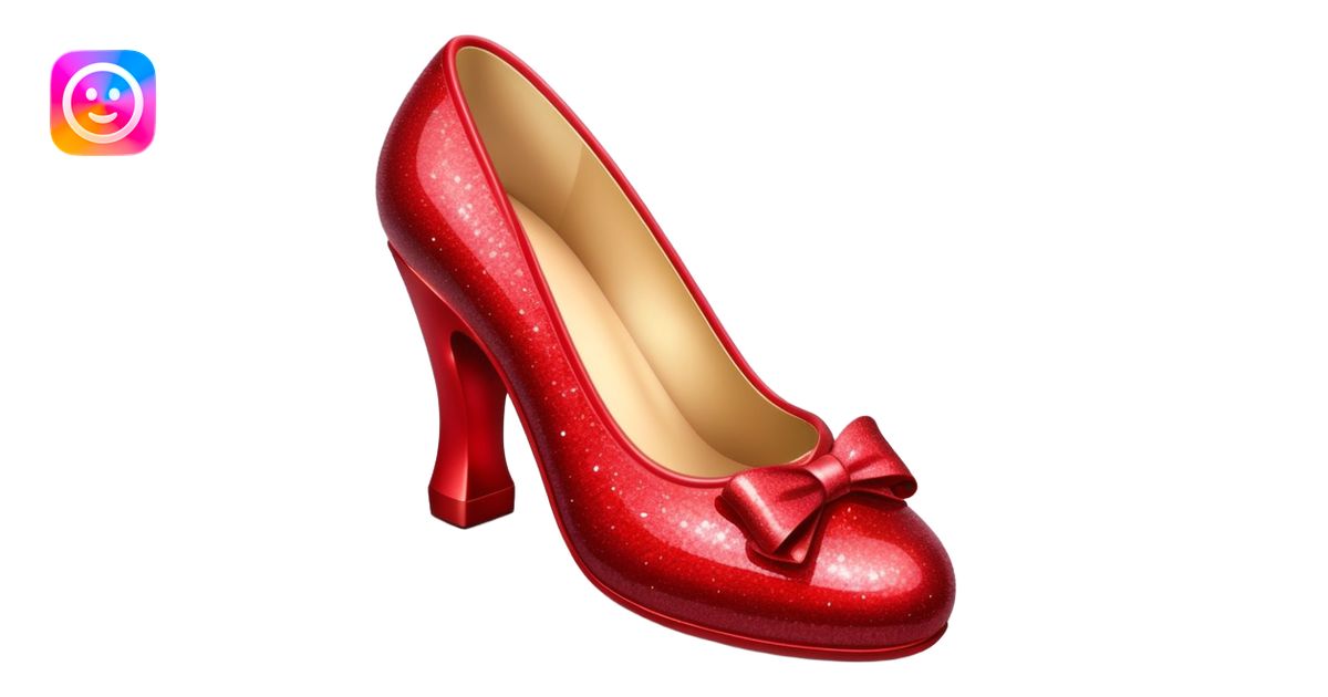 Ruby red slippers sparkly 3D emoji | AI Emoji Generator