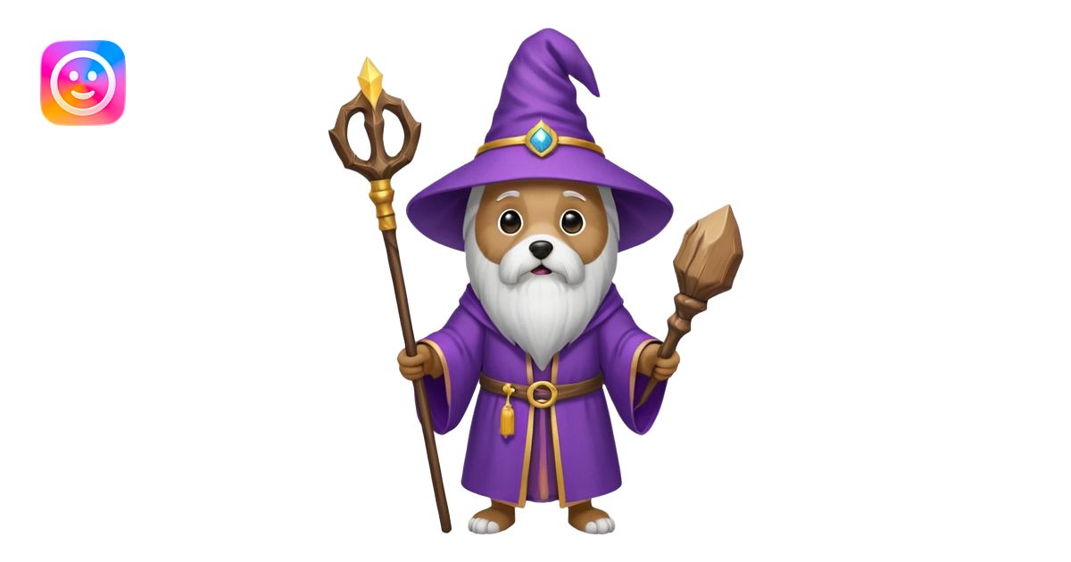 Dog wizard emoji | AI Emoji Generator